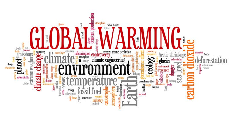 Global warming text cloud stock illustration. Illustration of issue ...