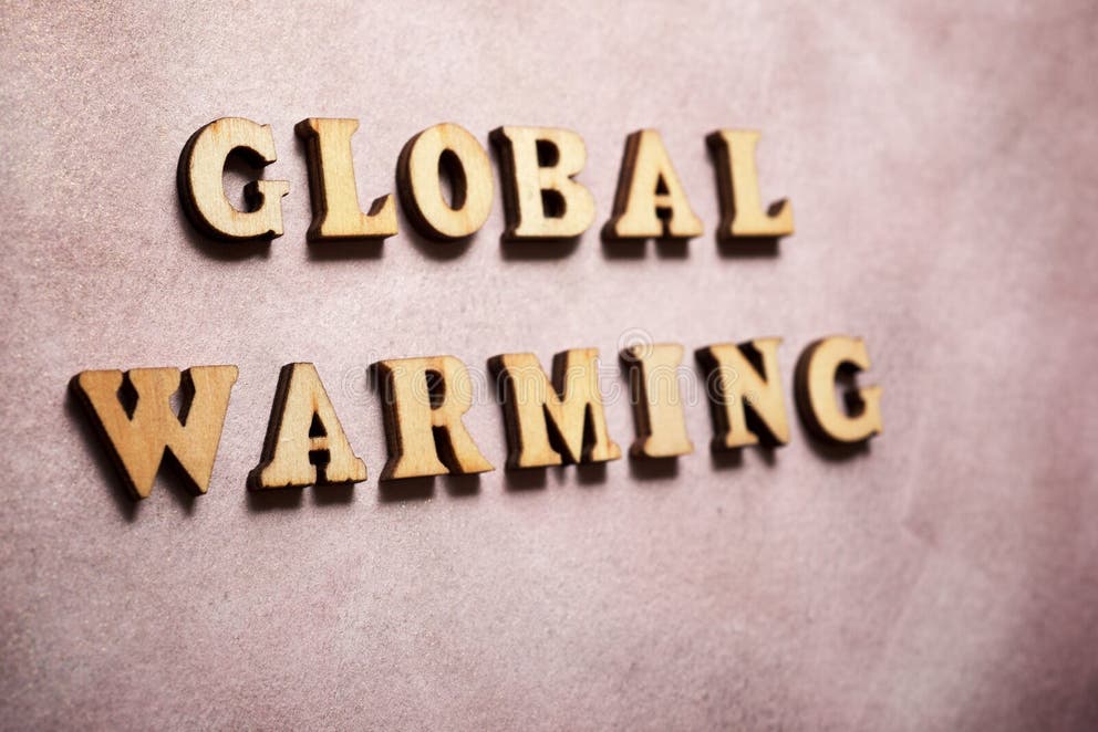 Global warming text stock photo. Image of emission, idea - 180180538