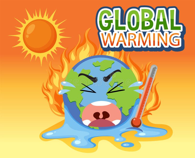 Global Warming Vector Concept Stock Vector - Illustration of earth ...