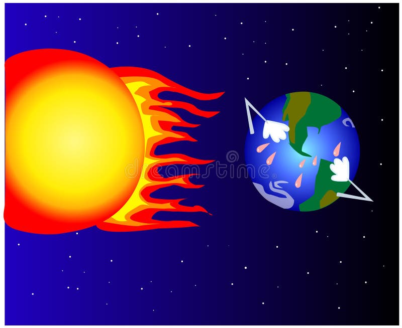 Earth is Sweating by Global Warming Stock Vector - Illustration of ...