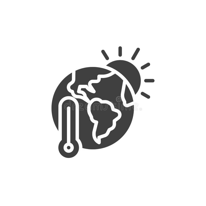 Global warming vector icon stock vector. Illustration of design - 219072220