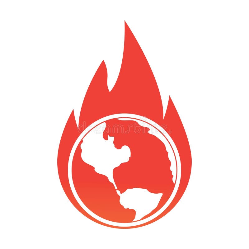 Global Warming Vector Logo Design Template Stock Vector - Illustration ...