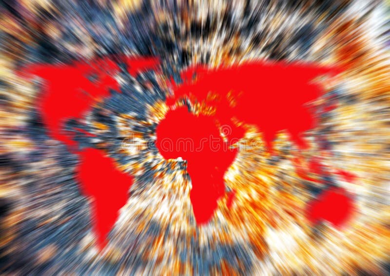 Global Warming, World on Fire Stock Illustration - Illustration of ...