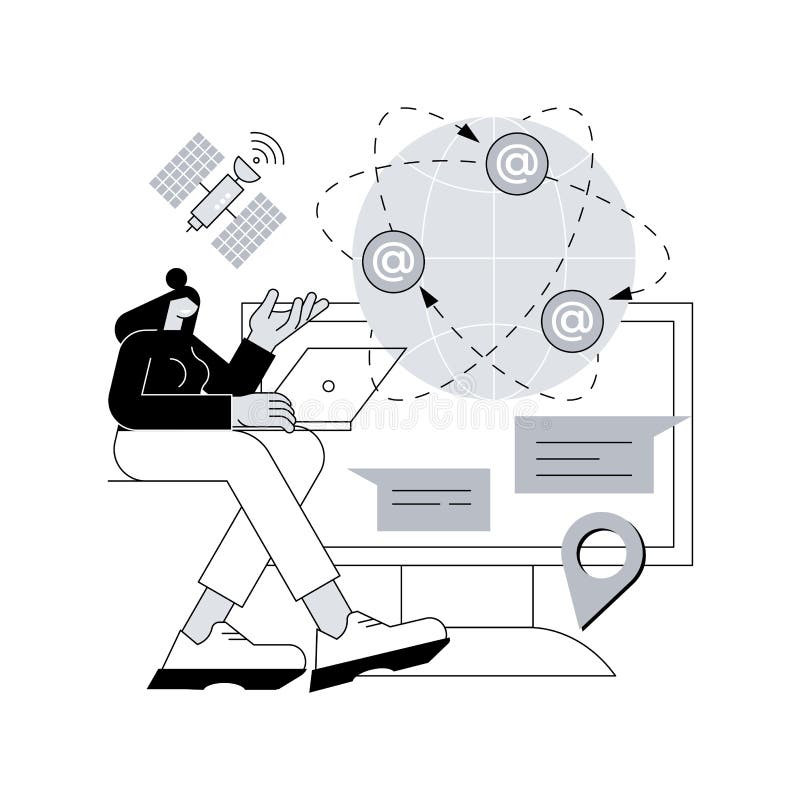 Global Web Connection Abstract Concept Vector Illustration. Stock ...