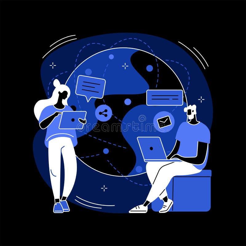 Global Web Connection Abstract Concept Vector Illustration. Stock ...