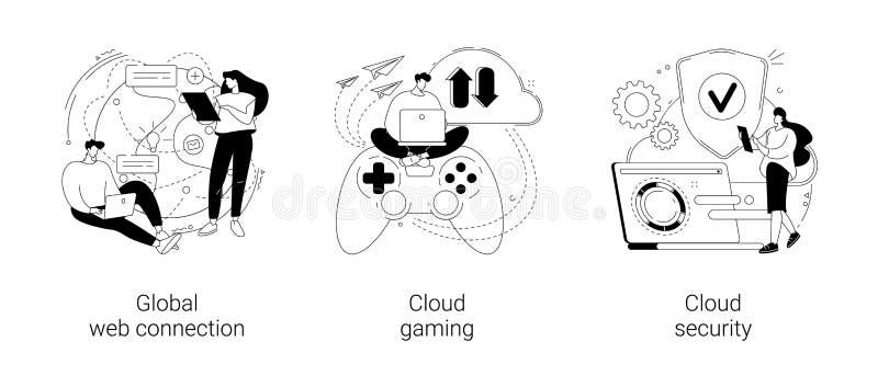 Global Web Connection Abstract Concept Vector Illustrations. Stock ...