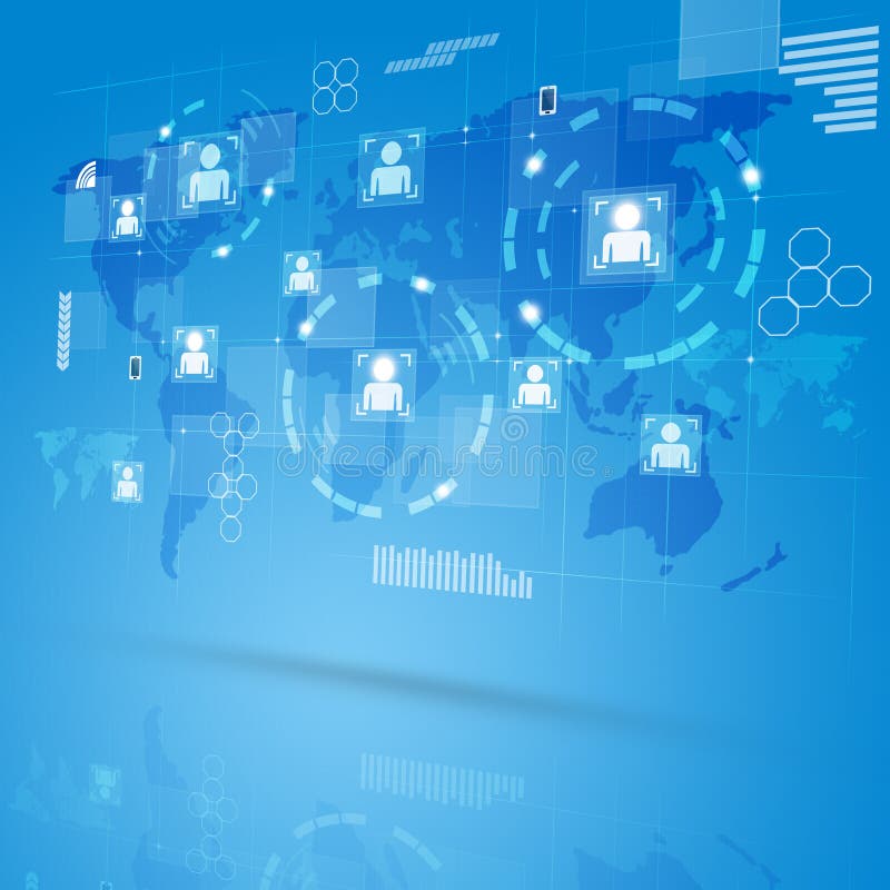 Global Web Connections stock illustration. Illustration of mobile ...