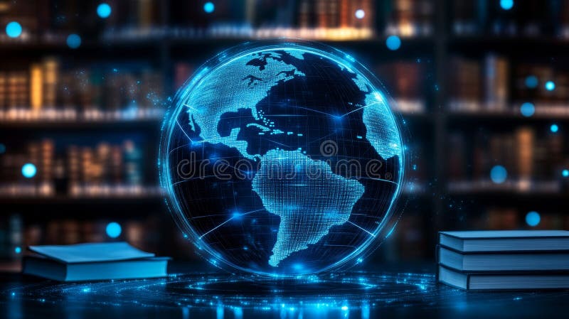 A Global Web of Floating Orbs and Texts Symbolizes the International ...