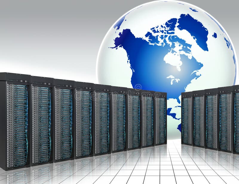 Global web hosting stock illustration. Illustration of database - 19454765