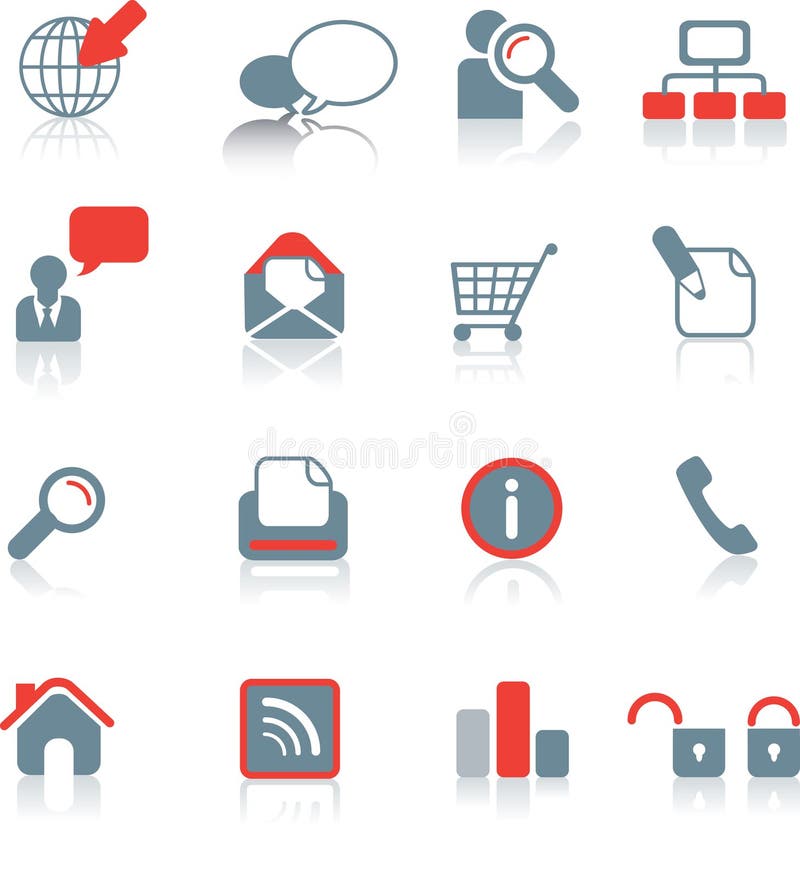 Website Icons - Buttons stock illustration. Illustration of download ...