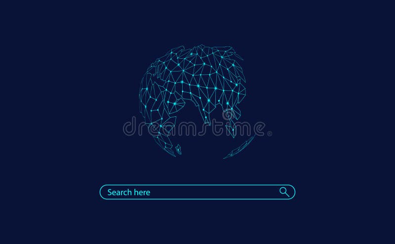 Global Web Search Bar Background Stock Vector - Illustration of ...