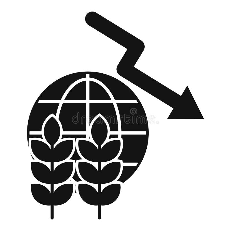 Global Wheat Crisis Icon Showing Decreasing Food Supply Stock ... Global Wheat Crisis Icon Showing Decreasing Food Supply Stock ...
