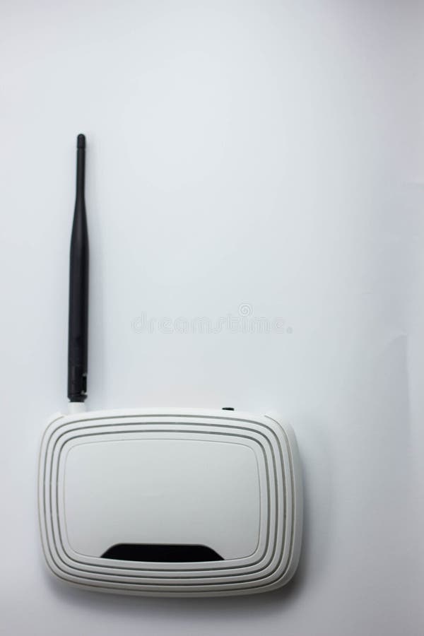 Global Wifi White Router on a White Background Stock Photo - Image of ...