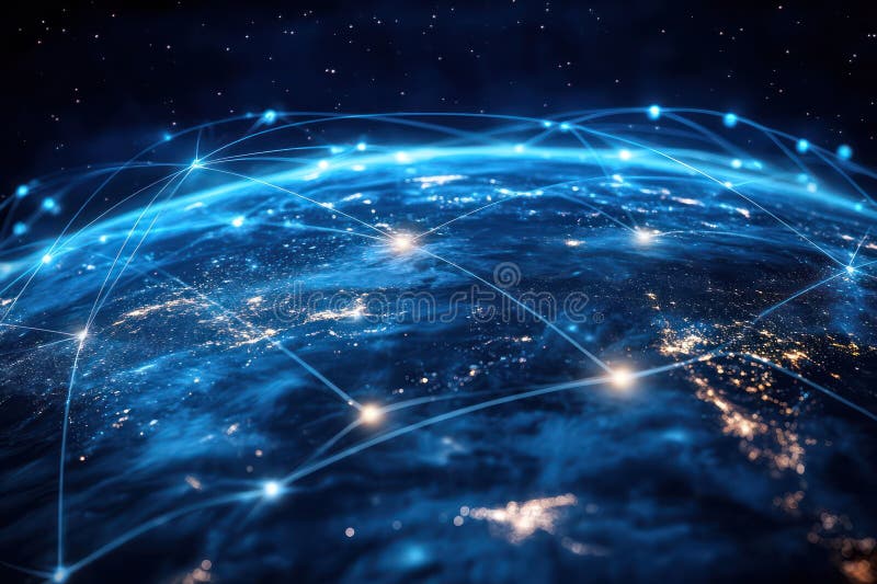Global Wireless Network and Internet Connection Concept Stock Photo ...
