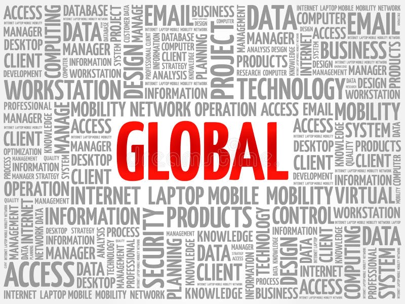 Global word illustration stock illustration. Illustration of future ...