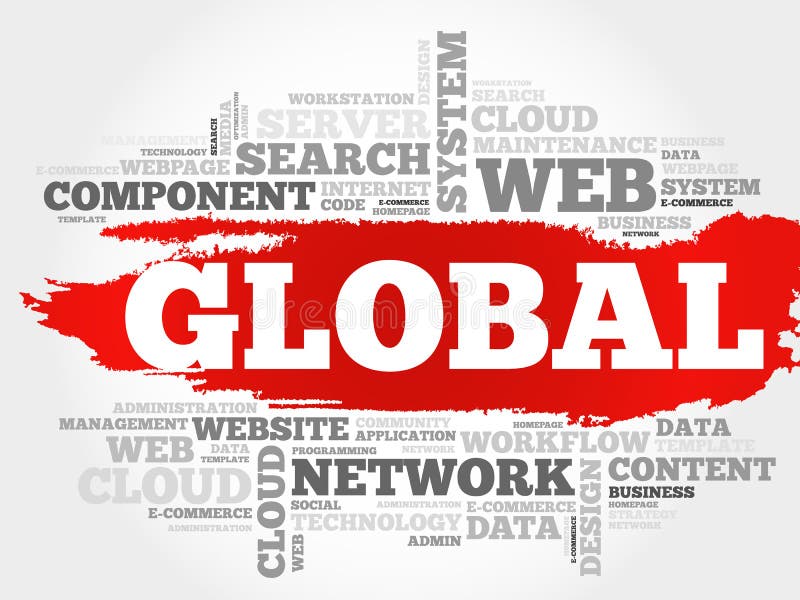 Global word cloud stock illustration. Illustration of data - 205877197