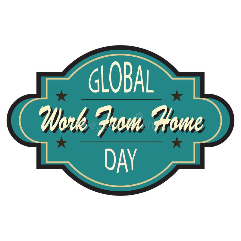 Global Work from Home Day stock illustration. Illustration of lifestyle - 373968172