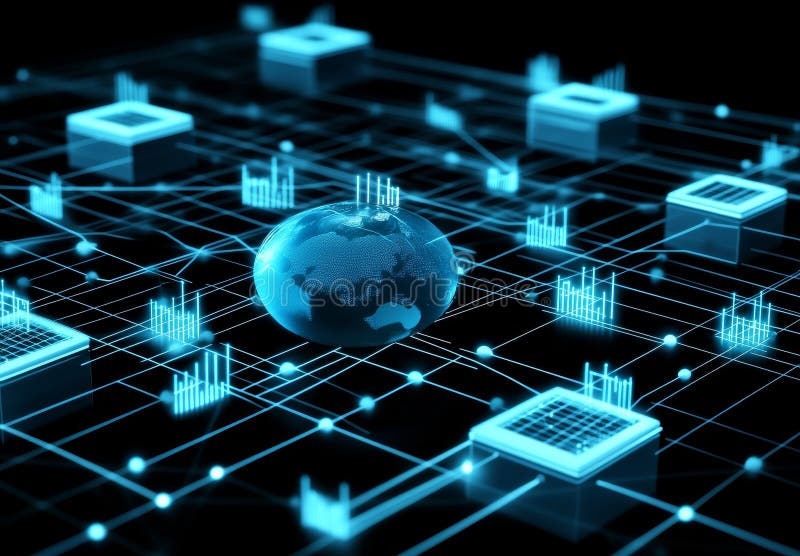 The Global World is Connected through a Wireless 5G Network, Utilizing ...