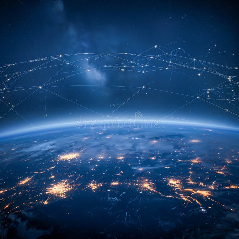 Global World Connection Network. Communication Technology Stock ...