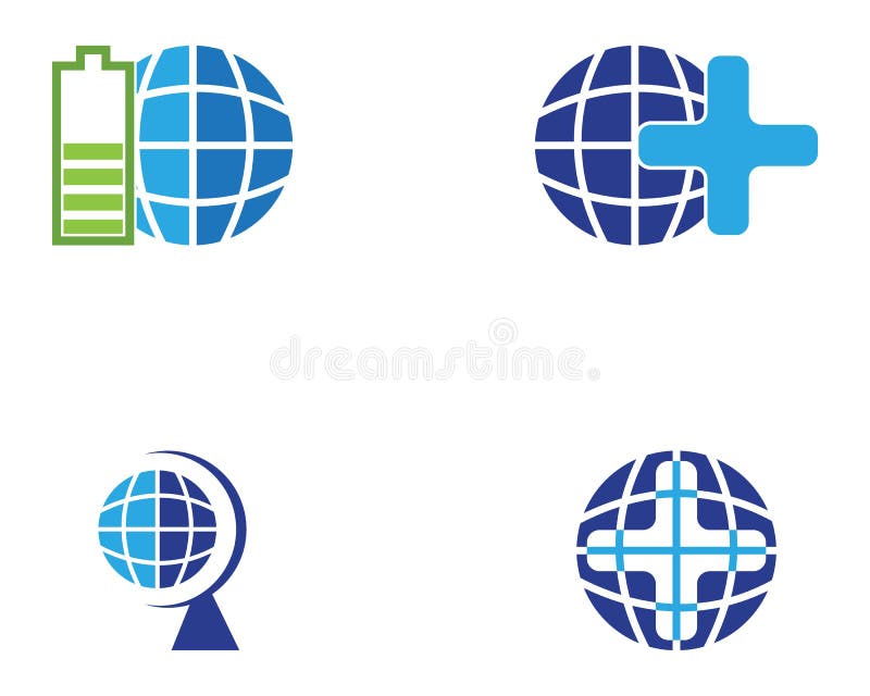 Global World Icon Logo Template Vector Stock Vector - Illustration of ...