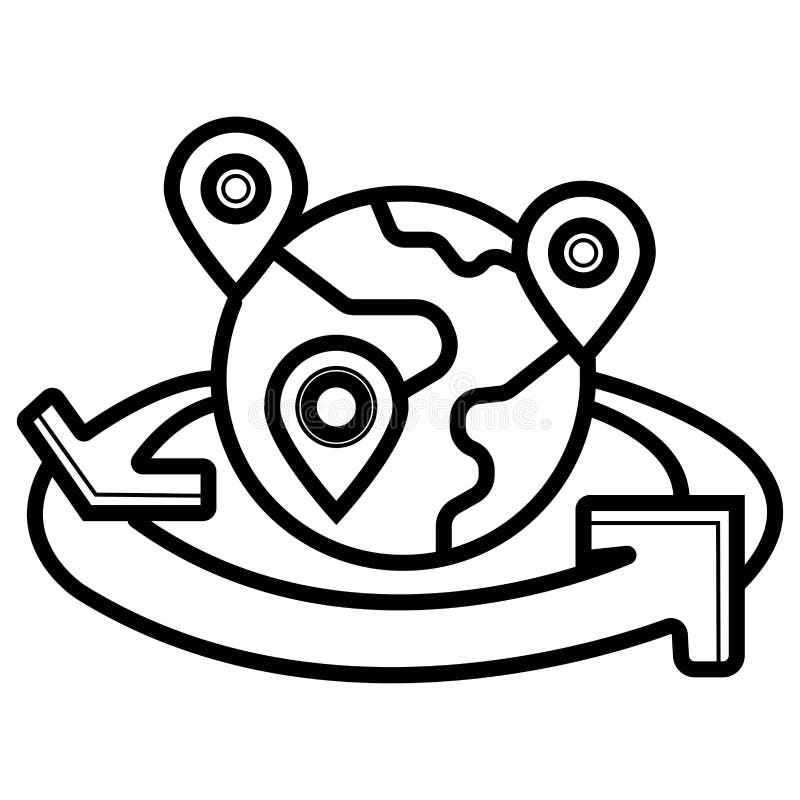 Global World Map with Geo Location Pins Vector Icon Stock Illustration ... Global World Map with Geo Location Pins Vector Icon Stock Illustration ...
