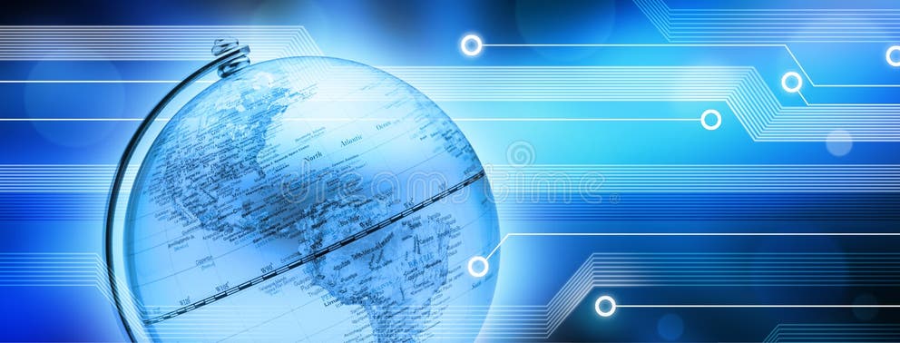 Global World Technology Background Stock Illustration - Illustration of ...
