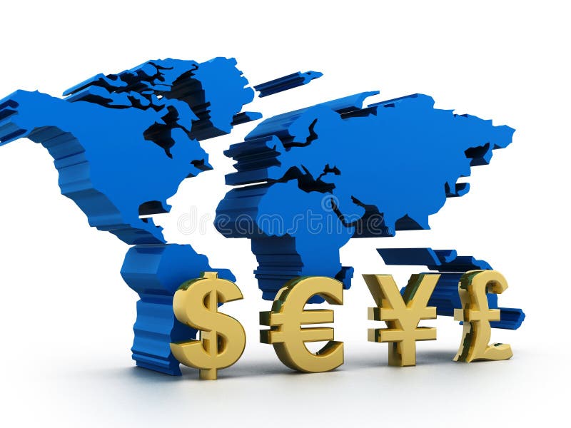 Globala valutor stock illustrationer. Illustration av stapel - 44456071