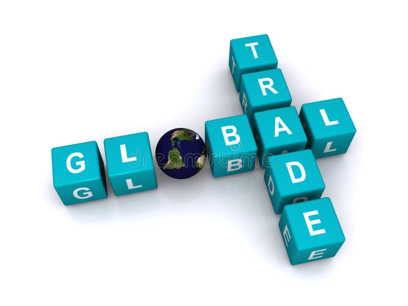 Globaler Handel stockfoto. Bild von kugel, handel, blöcke - 42030554