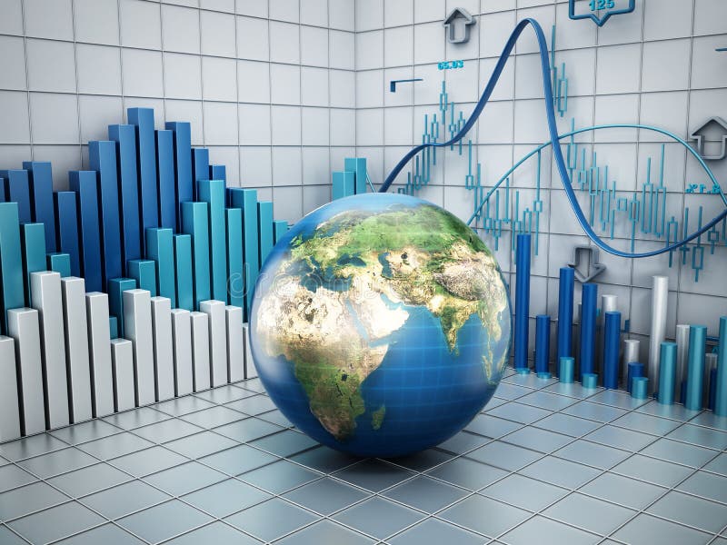 Globales Finanzdiagramm stock abbildung. Illustration von nachricht ...