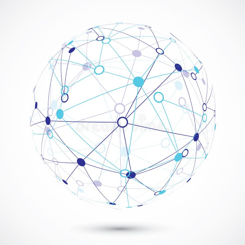 Globales Netzwerk vektor abbildung. Illustration von satellit - 50850610