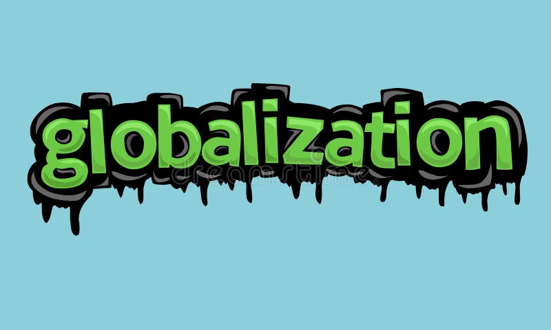 GLOBALIZATION Background Writing Vector Design Stock Illustration ...