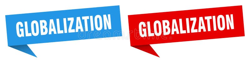 Globalization Banner. Globalization Speech Bubble Label Set. Stock ...