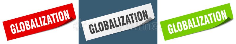 Globalization Banner. Globalization Speech Bubble Label Set. Stock ...