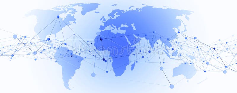 Globalization and Communication Concept. Earth and Luminous Rays. 3d ...