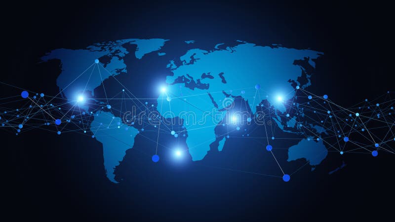 Globalization and Communication Concept. Earth and Luminous Rays. 3d ...