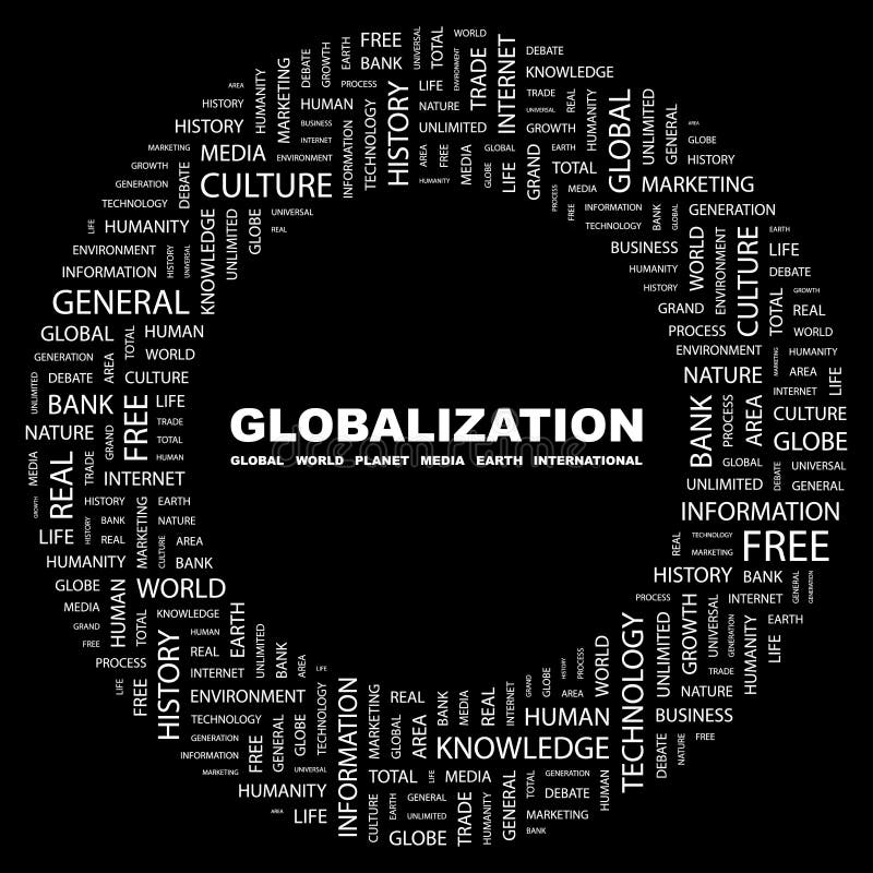 Globalization wordcloud stock illustration. Illustration of investment ...