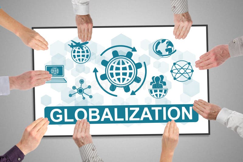 Globalization Concept on a Whiteboard Stock Image - Image of ...