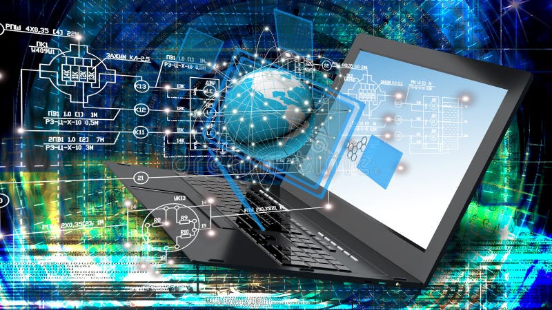 Globalization Connection Internet Technology. Stock Illustration ...