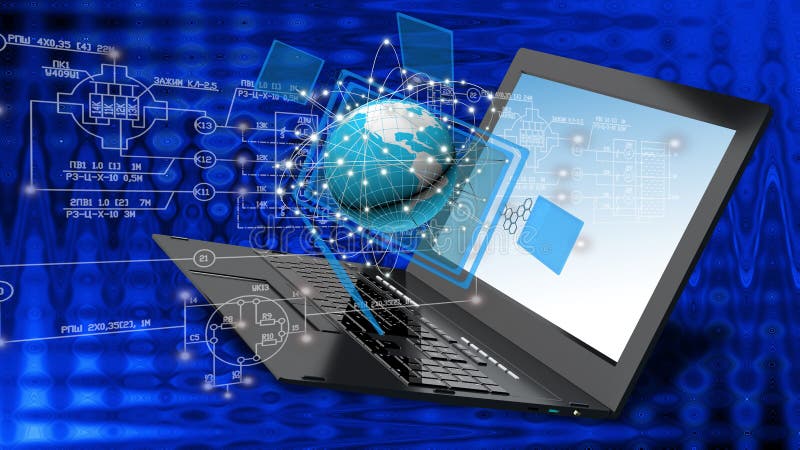 Globalization Connection Internet Technology. Stock Illustration ...