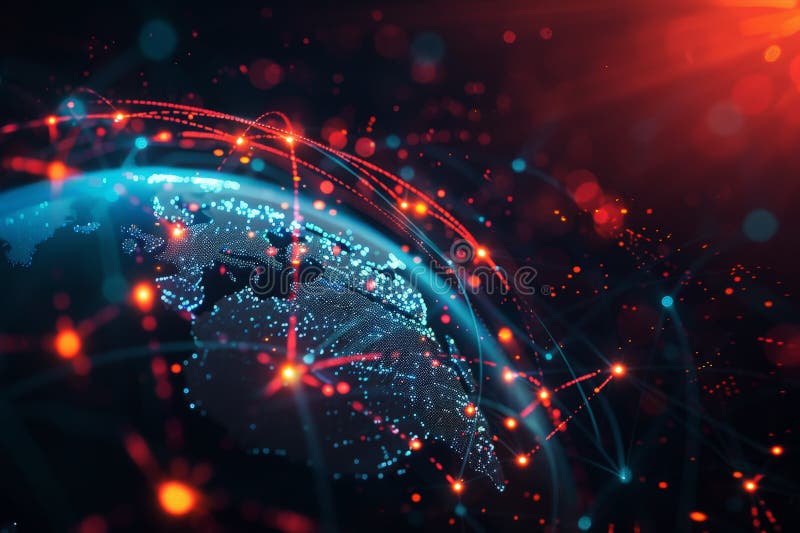 Globalization in the Digital Data Network, Global Network Connection ...