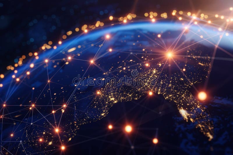 Globalization in the Digital Data Network, Global Network Connection ...