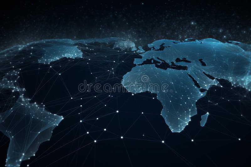Globalization in Digital Information Network from Generative Ai Stock ...