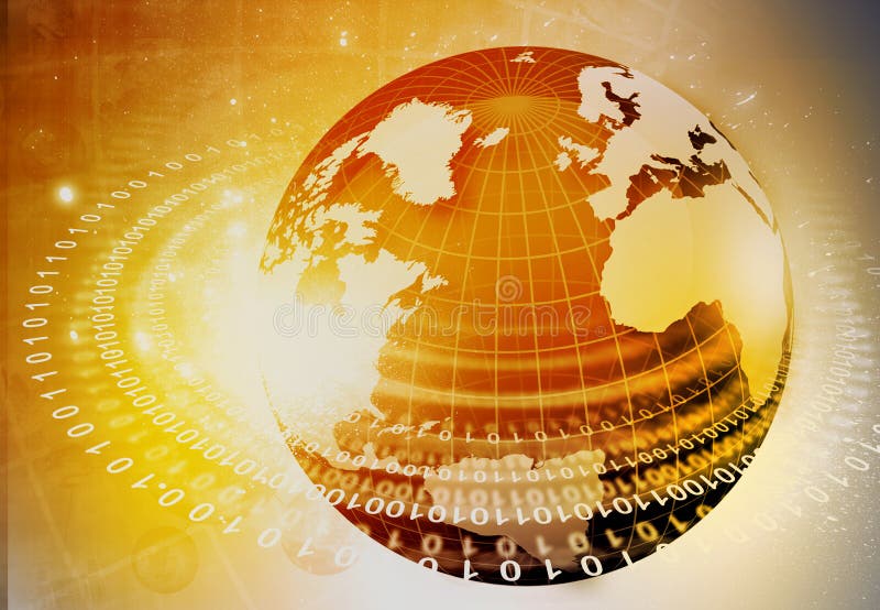 Globalization Of Fiber Optics Stock Illustration - Illustration of ...