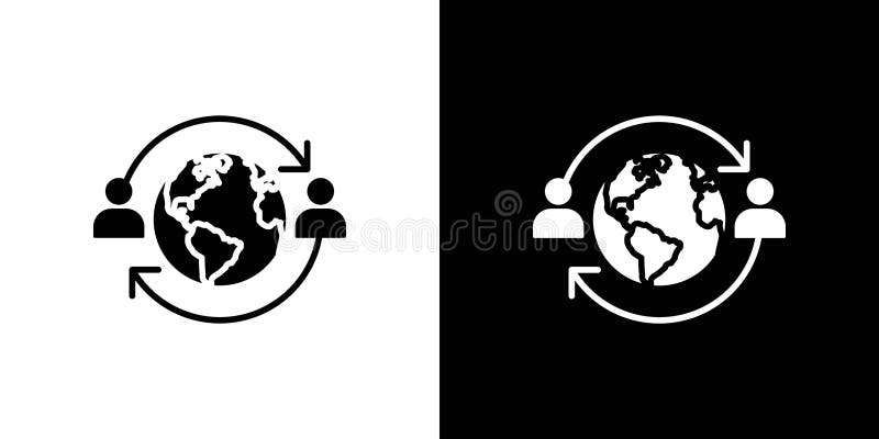 Globalization Icon Art Design Illustration Stock Vector - Illustration ...