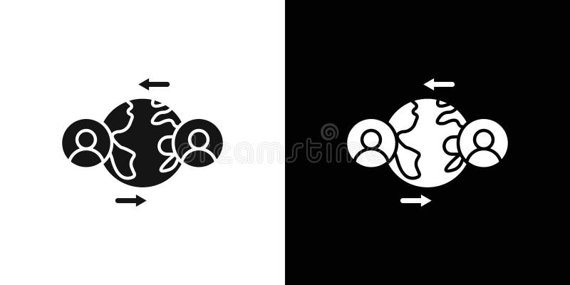 Globalization Icon Logo Set Vector Stock Vector Illustration Of
