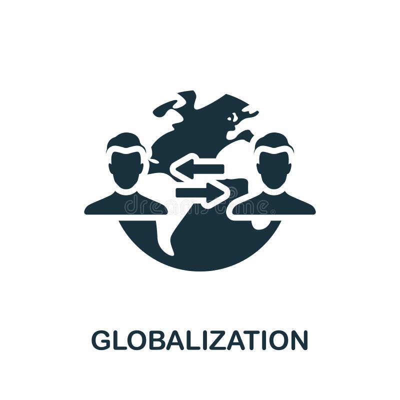 Globalization Icon. Monochrome Simple Company Structure Icon for ...