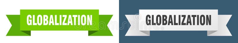 Globalization Ribbon. Globalization Isolated Paper Sign. Banner Stock ...