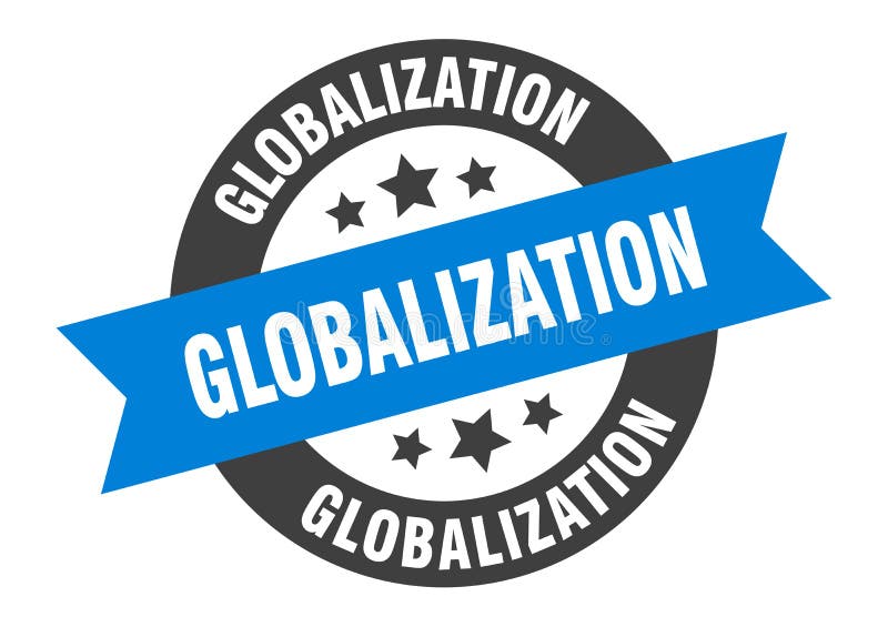 Globalization Sign in Gold and Glossy Letters Stock Illustration ...