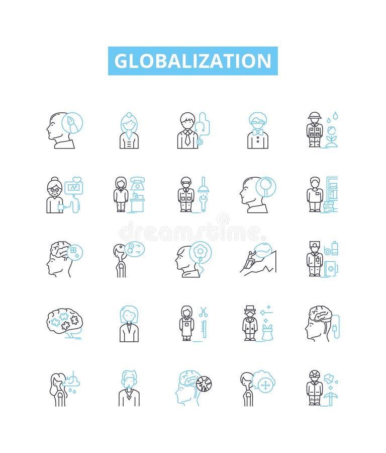 Globalization Vector Line Icons Set. Globalization ...