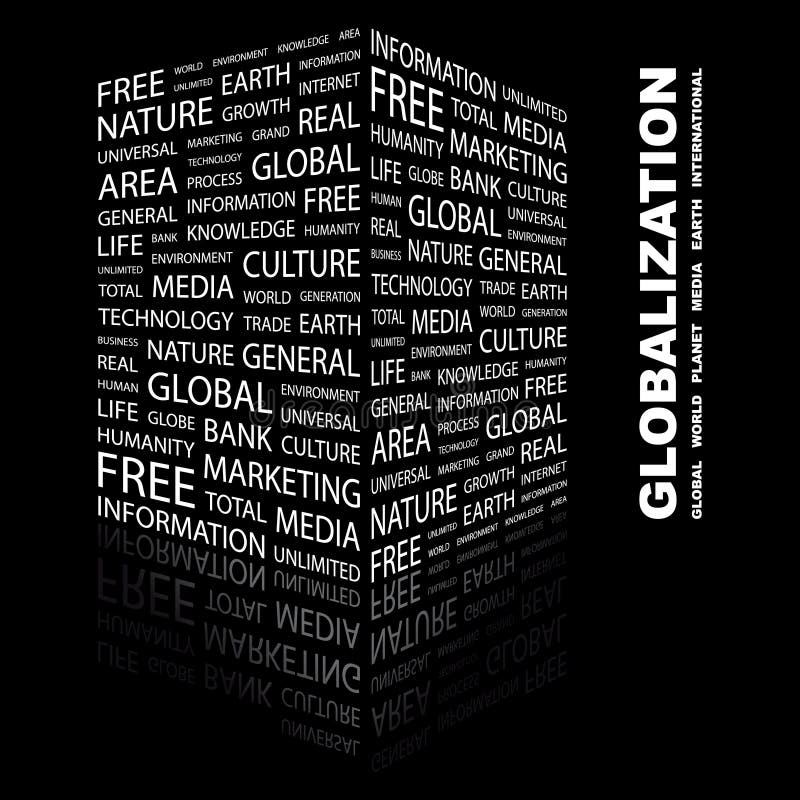 Globalization Word Cloud Shape Stock Illustration - Illustration of ...